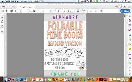 *NO PREP* Alphabet Sentence Foldable Mini Books for Pre K and Kindergarten