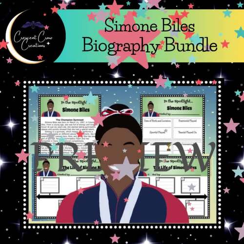 Athlete Simone Biles Biography Bundle Research Project | TPT