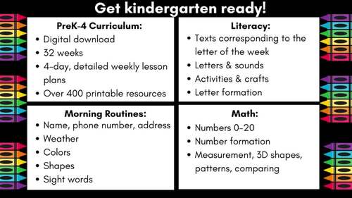 Preschool Curriculum, Lesson Plans, PreK-4, Sight Words, Letters ...