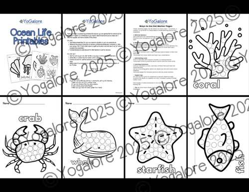 Ocean Theme Dot Marker Activities | Toddler & Pre-K Fine Motor Practice
