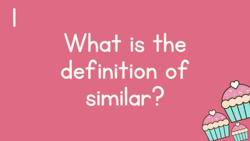 Dilations & Similar Figures - Cake Walk - Test Review Activity - Editable