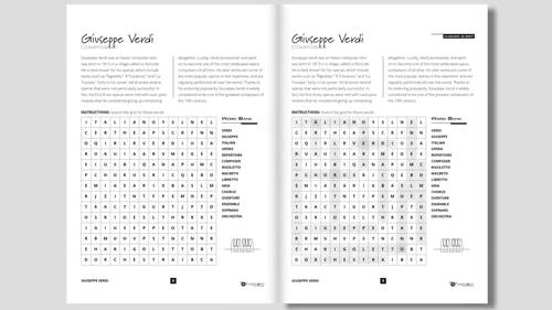 Giuseppe Verdi Composer Activity Package | Biography, Word Search ...
