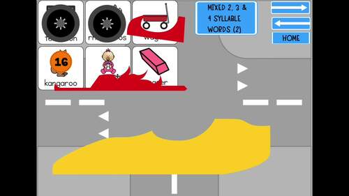 Articulation & CAS Multisyllabic Word-Build-a-Racing Car-Boom Cards for ...