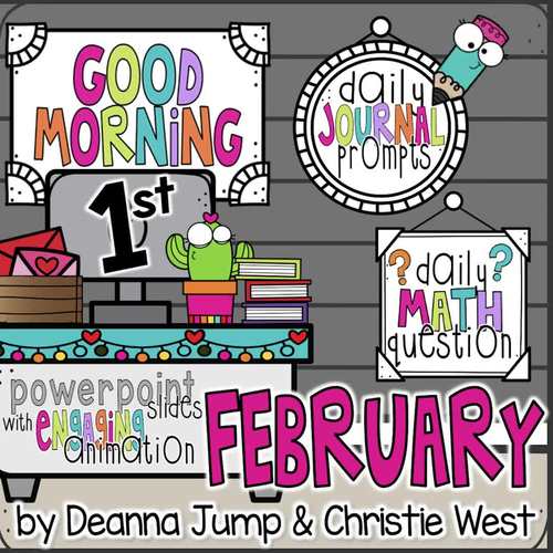 Morning Work for First Grade FEBRUARY NO PREP! Editable by Deanna Jump