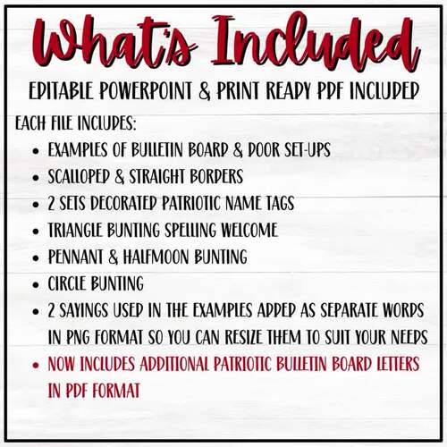 Presidents’ Day Bulletin Board Kit – Editable Patriotic Classroom ...