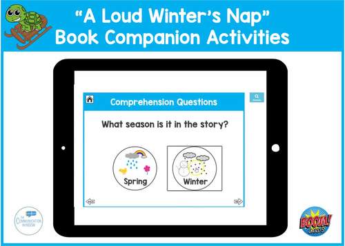 A Loud Winter's Nap Book Companion with No Print Boom Cards | TPT