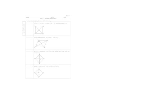 Quadrilaterals *Rect, Squares, Trap, & Rhombi* - 3 quizzes, 2 reviews ...