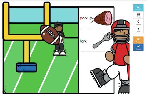 Get Your Game On! Football Phonological Process Boom Card Activity