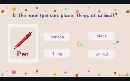Find the Noun! Interactive Grammar Game| Self-Checking Canva Slides ...