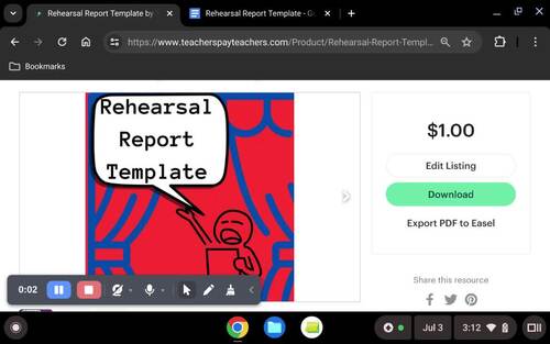 Rehearsal Report Template by The Drama GOAT | TPT