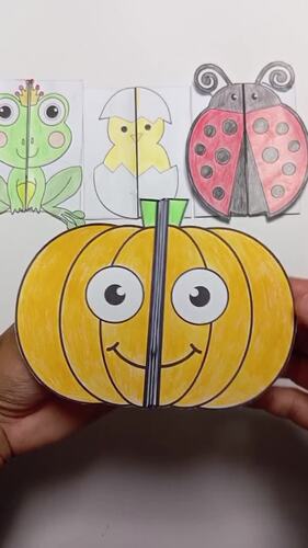 Life Cycle of a Pumpkin Craft : Fun Cut and Paste Foldable Sequencing ...