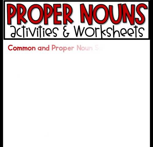 Common and Proper Nouns - 1st Grade Grammar by The Chocolate Teacher