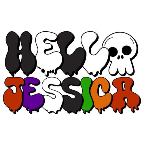Horror Halloween Groovy Alphabet bulletin board letters Bubble font for ...