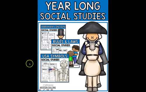 First Grade Year Long Social Studies, Biographies and Holidays ...