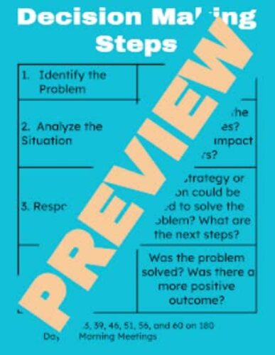 Decision Making Steps by Walker Weekly Learning | TPT