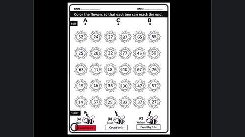 Skip Counting by 2 5 10 Worksheet Activities ( by ten from any number )