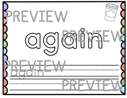 WORD WORK Sight Word Play Dough Mats (Dolch Grade 1 List) DAILY 5