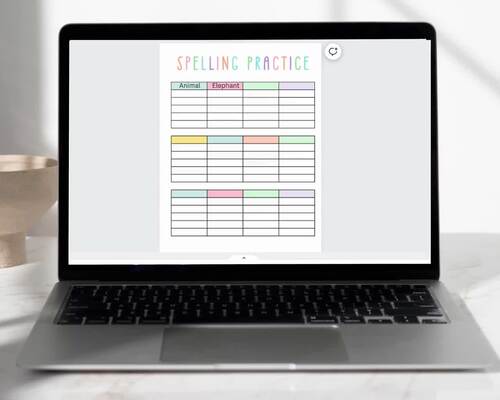 Spelling Test Words Practice Worksheet, Spelling Word Template ...