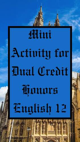 The Canterbury Tales Character Story Presentations Mini Activity