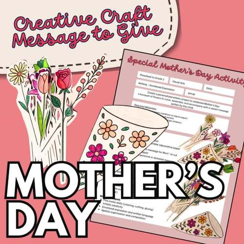Mother’s Day Craft – all about my mom Craft, Coloring, Writing Activity ...