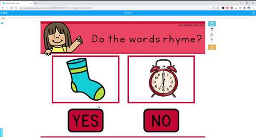 Rhyming Words Boom Cards - Kindergarten First Grade Phonics by Learning ...