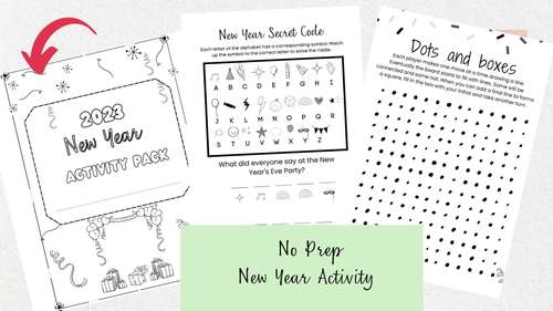 No Prep New Year Activity Pack For Grade 1, 2023 New Year Games ...