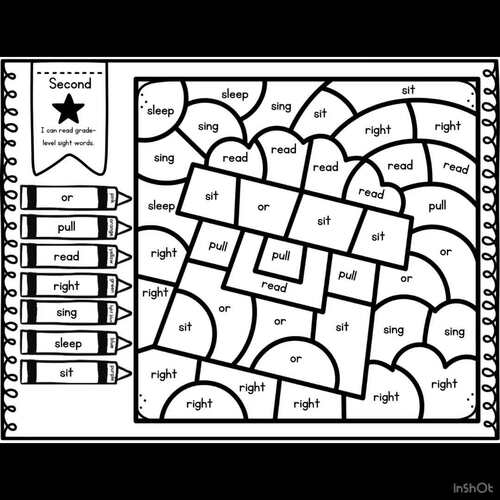 2nd Grade Dolch Sight Words Coloring Activities | St. Patrick’s Day