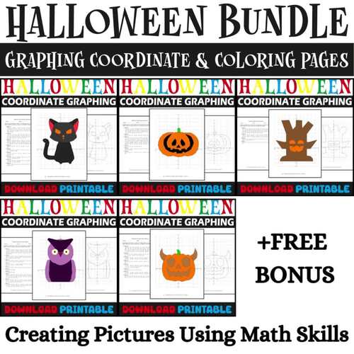 Funny Halloween Graphing Coordinate Creating Pictures Using Math Skills ...