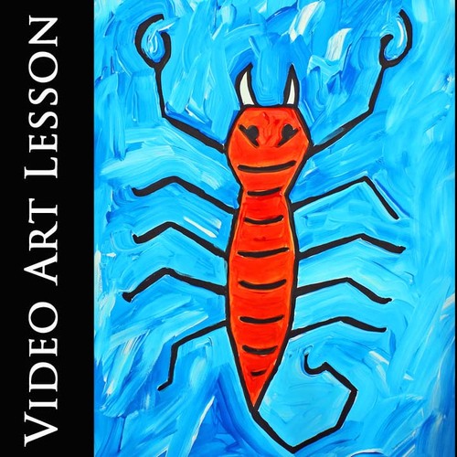 SCORPION Video Art Lesson | EASY Directed Drawing & Painting Project