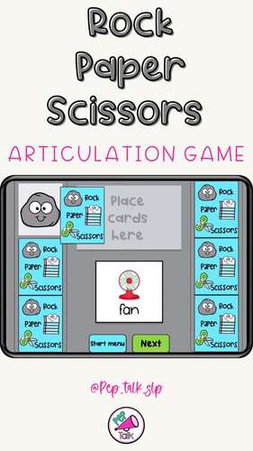Rock Paper Scissors Articulation Game Bundle by Pep Talk | TPT