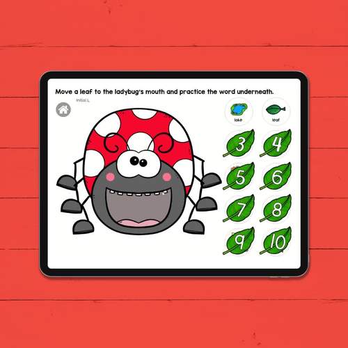 Feed The Ladybug Articulation and Language Boom Cards by Thumb Bunny Speech