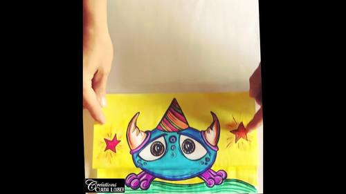 Folding Surprise Drawing - Monsters - Back to School | TPT
