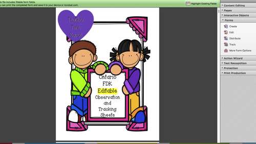 Observation Binder **Editable** for Ontario (FDK) Kindergarten | TpT
