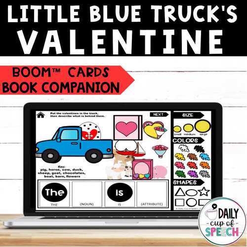 Little Blue Truck's Valentine Speech Therapy Companion by Daily Cup of ...