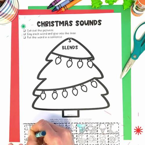 Christmas Articulation Worksheets and Craftivity l No Prep Speech Therapy