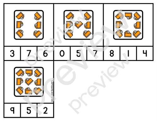 Pumpkin Pie Dice and Domino Clip Cards - Count and Write Number ...