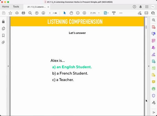 ESL Beginners Lesson: Practise Listening to Common Verbs in Simple Present