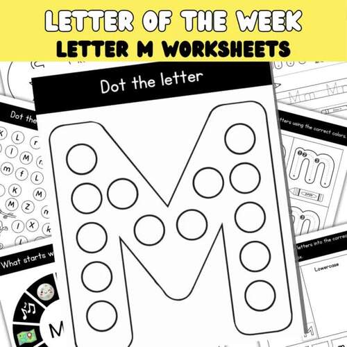 Letter M Worksheets | Letter Practice Pages | Letter Of The Week Packet