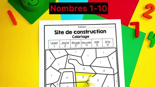 Nombres 1 à 10 - Thème de construction - French Numbers 1-10 Math ...