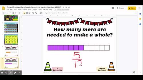 Digital Math Game Understanding Fractions by Cait's Cool School | TPT