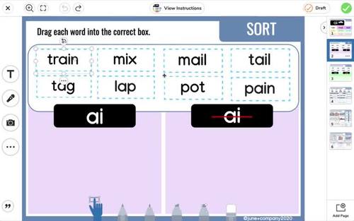 Seesaw Word Work - Long Vowels Set by June and Company | TpT