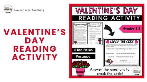 Valentine's Day Reading Comprehension by Natalie Rance - Launch Into ...