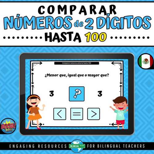 Boom Cards™ COMPARAR NÚMEROS HASTA 100 | Comparing 2-Digit Numbers in ...