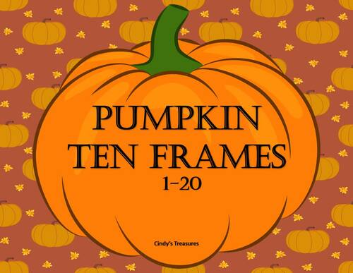 Pumpkin Ten Frames by Cindy's Treasures | TPT