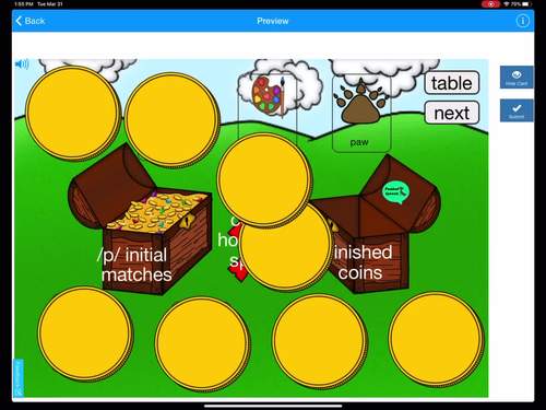 Treasure Hunt Articulation /p, b, t, d, m, n/ Boom Cards Distance Learning