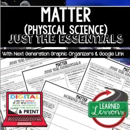 Physical Science Notes Outlines, Next Generation Science Bullet Notes ...