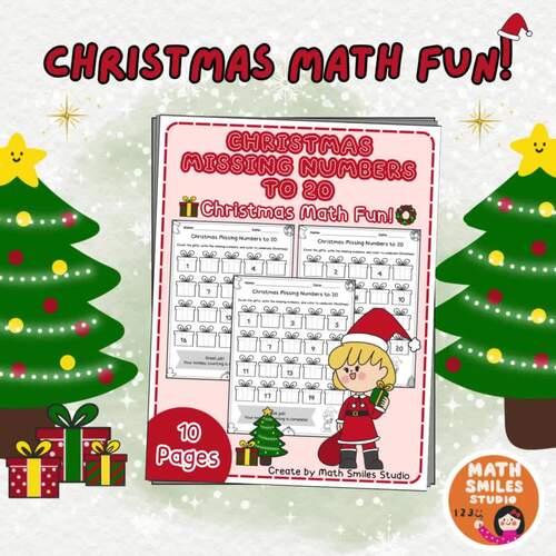 Christmas Missing Numbers to 20 | Count, Fill, and Color Fun ...