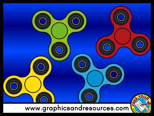FIDGET SPINNERS CLIPART PREVIEW by FREE YOUR HEART | TPT