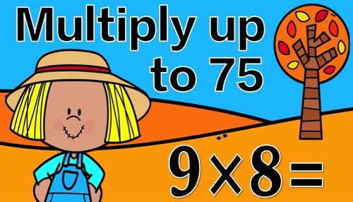 Thanksgiving: Multiply up to 75: Math Brain Break by Move and Groove Math