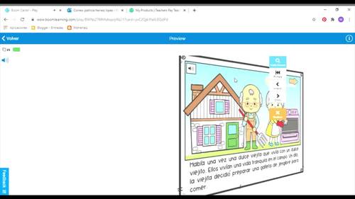 BOOM CARDS cuento Navidad: The Gingerbread Man | Christmas Story in Spanish